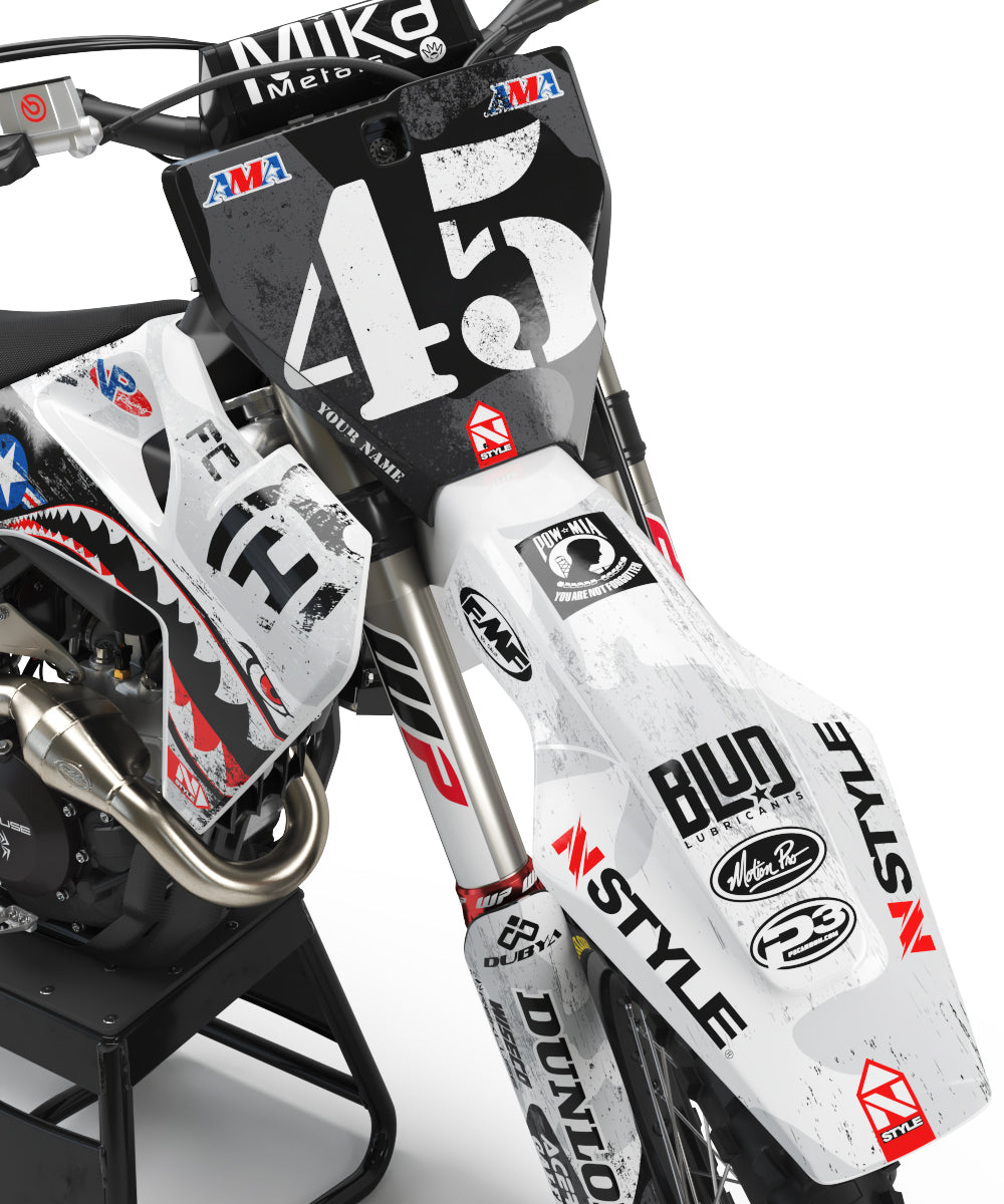 Team AJE Motorsports Military Appreciation GRAY Graphic Kit Husqvarna ...